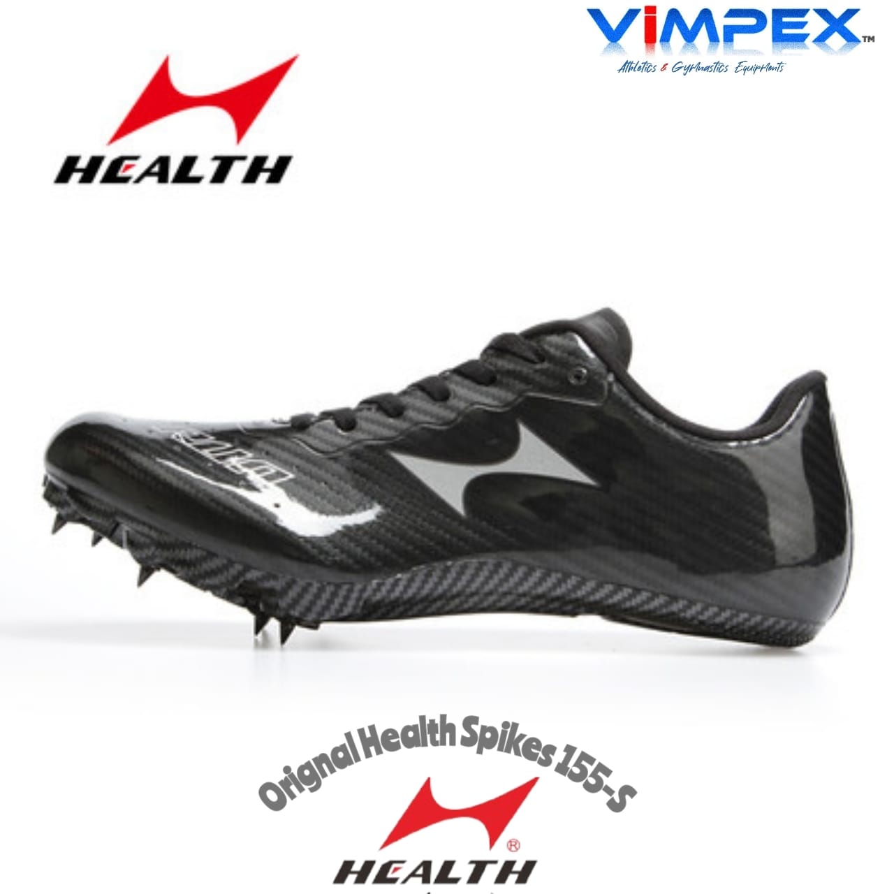 HEALTH RUNNING SPIKE 155-S-1 BLACK - Vimpexsports.com